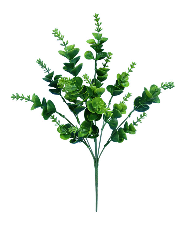 Plastic Leaf Bush X6 – H36cm (WF-2290) – SunEnergy Floral